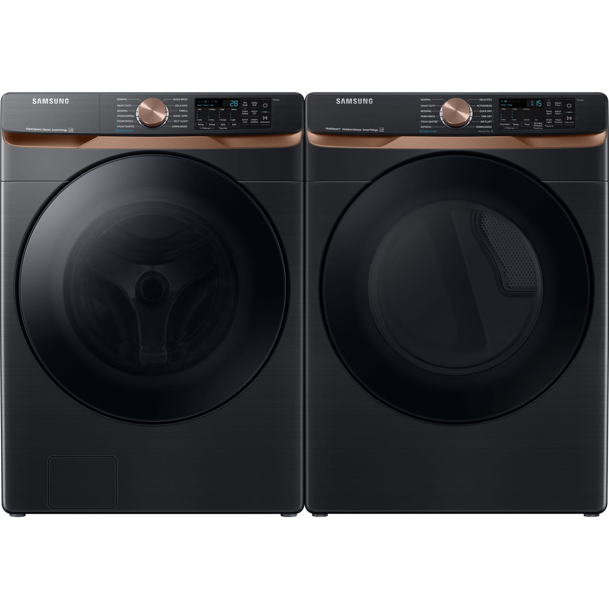 Samsung Front Load Pair (WF50BG8300AVUS-DVE50BG8300VAC) - Black | Ray ...